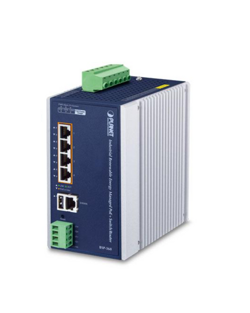 PLANET Industrial 4-Port Managed Solar PoE Switch with built-in MPPT S ...