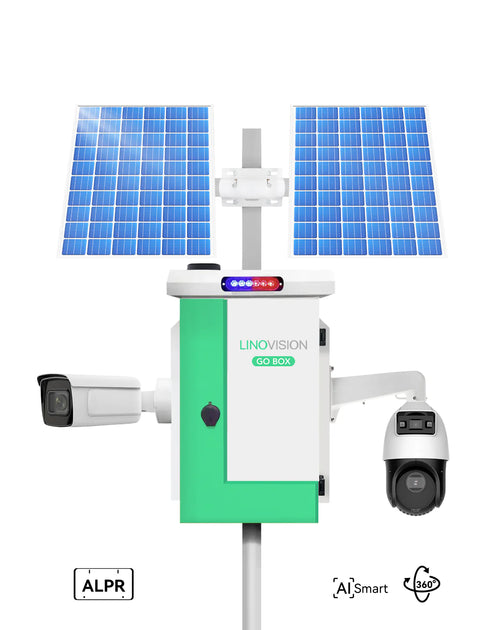 (GO BOX-V1200PW-PTZ-LPR)Versatile Solar Powered Cameras System with Li ...