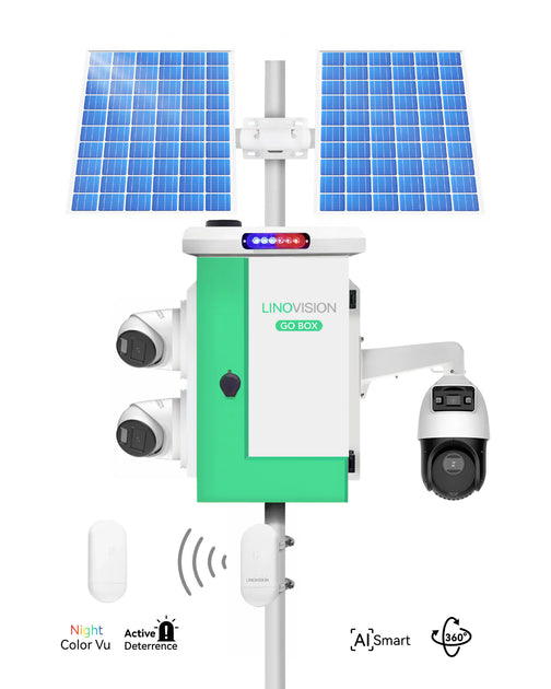 (GO BOX-V1200PU-PTZ-2T4)Versatile Solar Powered Cameras System with Pa ...