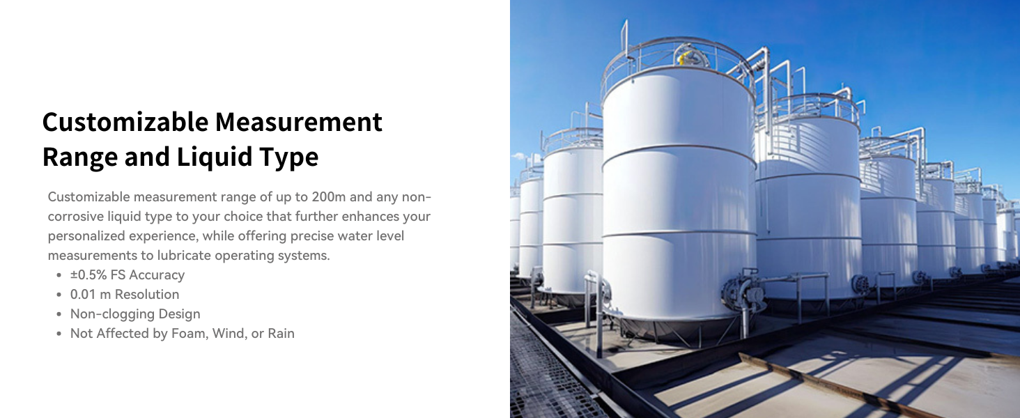 LoRaWAN Wireless Submersible Water Level Sensor with Long Life Battery ...