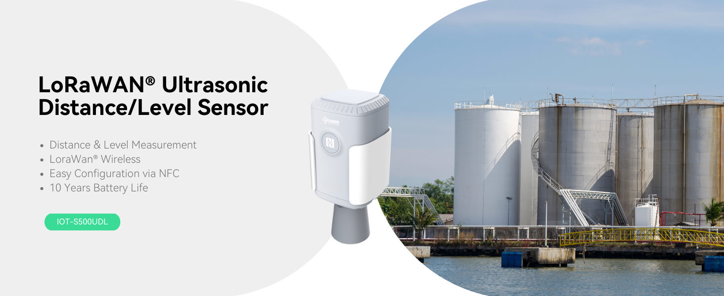LoRaWAN Wireless Ultrasonic Distance/Level Sensor with Battery ...