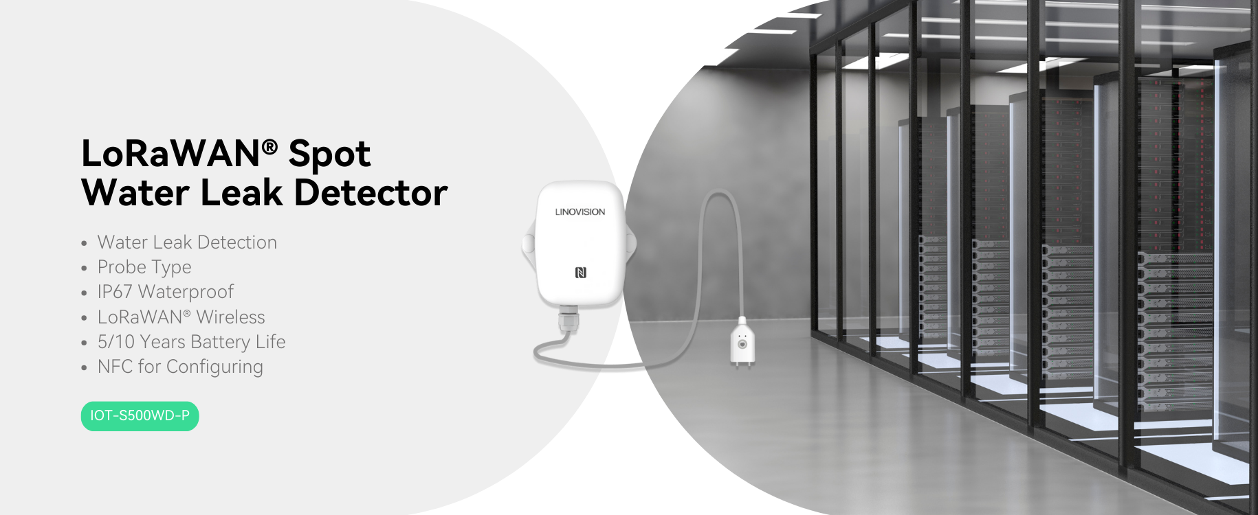 LoRaWAN Wireless Water Detection Sensor for Liquid Leak Detection ...