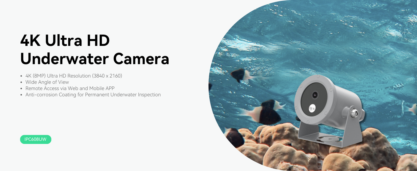 LINOVISION 4K POE IP Underwater Camera for Aquaculture and Underwater ...