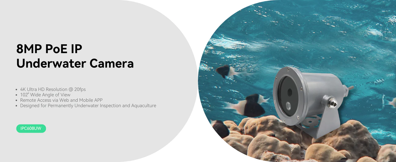 LINOVISION 4K POE IP Underwater Camera for Aquaculture and Underwater ...