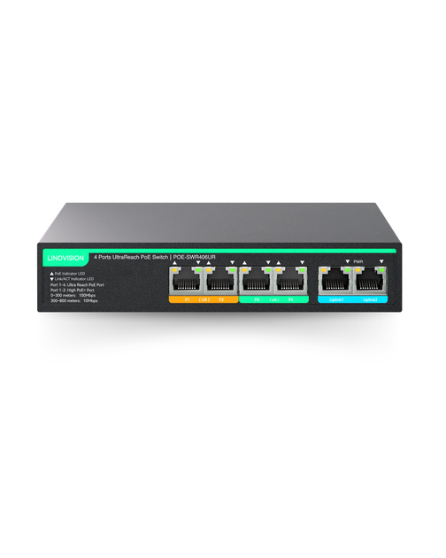 4 Ports UltraReach PoE Switch with Remote Cloud Management, Up to 2600 ...