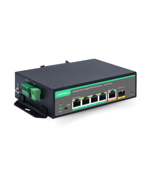Industrial 4 Ports Gigabit BT90W PoE Passthrough Switch and PoE Extend ...