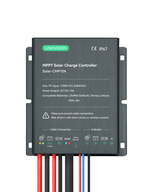 MPPT 12/24V 10A 太阳能充电控制器，带 RS485 远程控制 | Linovision Global Store