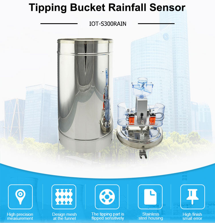 Modbus RS485 Metal Tipping Bucket Rain Sensor | Linovision Global Store
